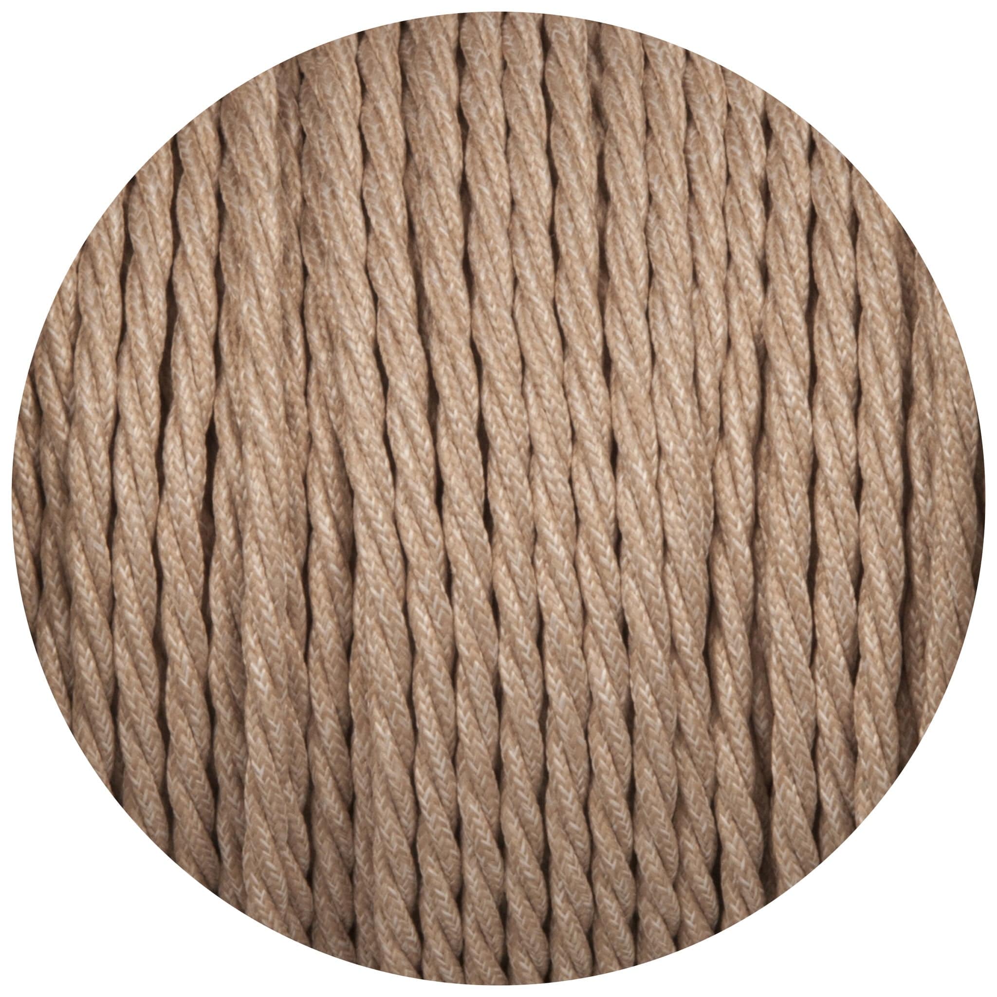 Canvas Linen Round Fabric Braided Cable - Enamel Shades